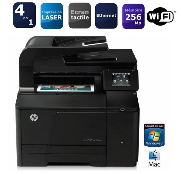 Impressora Multifuncional Laser Colorida HP Pro 200 M276NW, wifi, ethernet, transfers, 110v ...