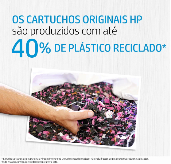Cartucho HP 667XL Preto Original (3YM81AB) Para HP Deskjet 2376, 2774 ...