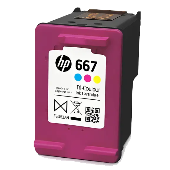 Cartucho de Tinta HP 667 Colorido Original (3YM78AB) Para HP DeskJet ...