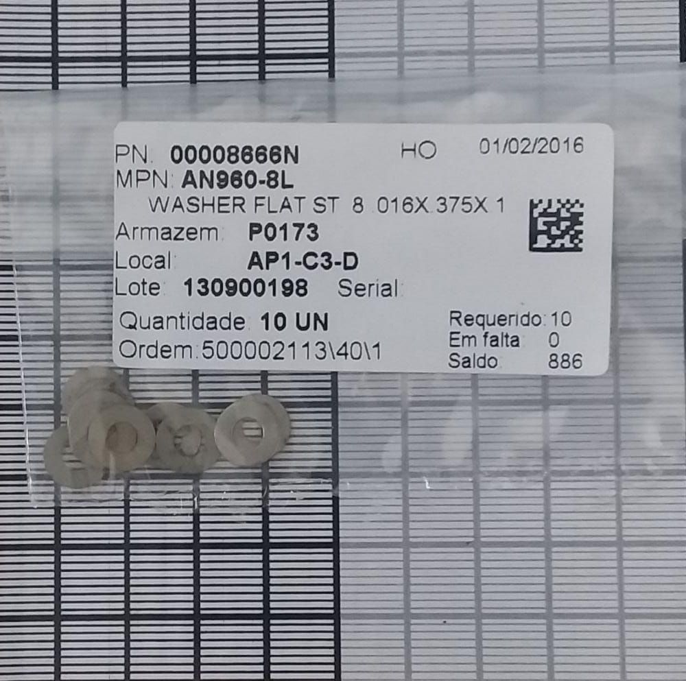 ARRUELA - AN960-8L (NAS1149FN816P) - Fibraer