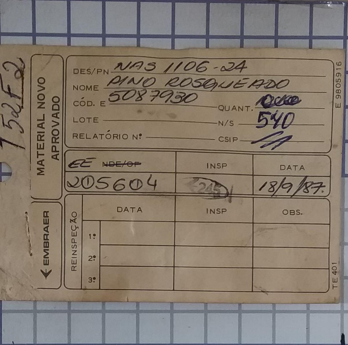 PARAFUSO - NAS1106-24 - Fibraer