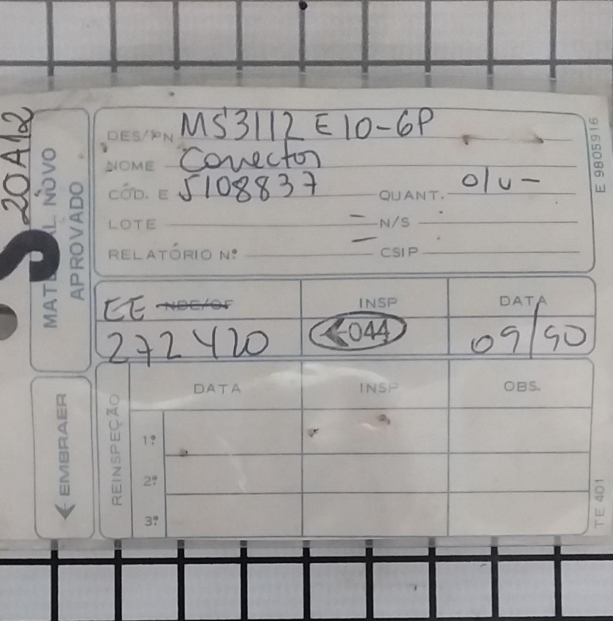 CONECTOR - MS3112E10-6P - Fibraer