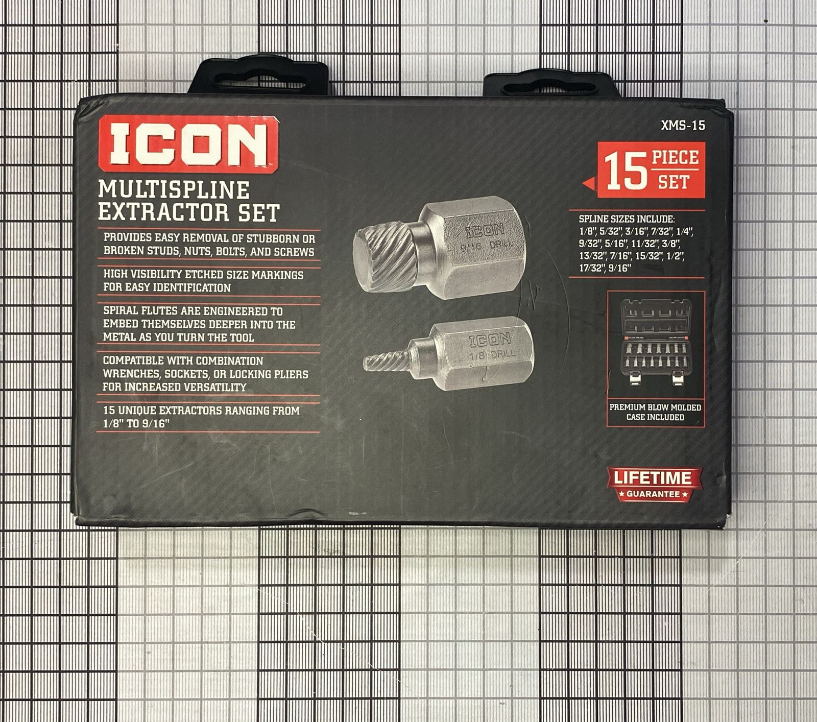 ICON MULTI-SPLINE EXTRACTOR SET, 15-PIECE - Fibraer
