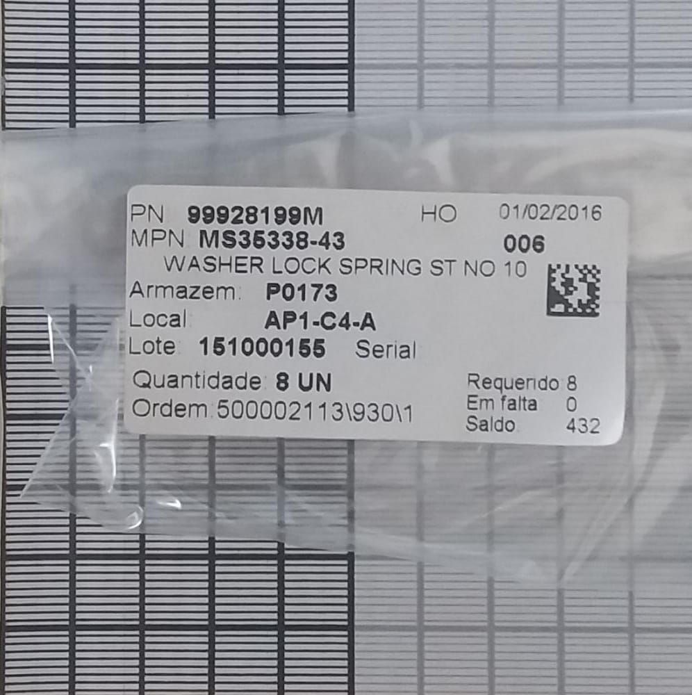 ARRUELA PRESSÃO - MS35338-43 (AN935-10) - Fibraer