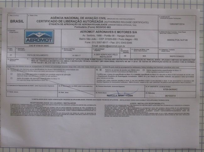 PISTA DE ROLAMENTO - A-1851-T - Fibraer