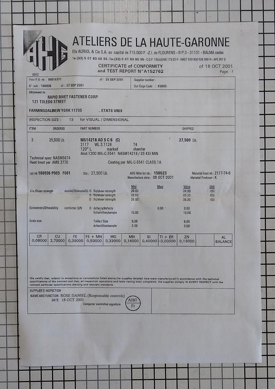 REBITE - MS14218AD5C6 ( BRFZ5AD-6C ) - Fibraer