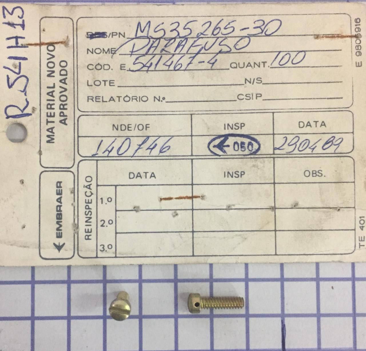 PARAFUSO - MS35265-30 - Fibraer