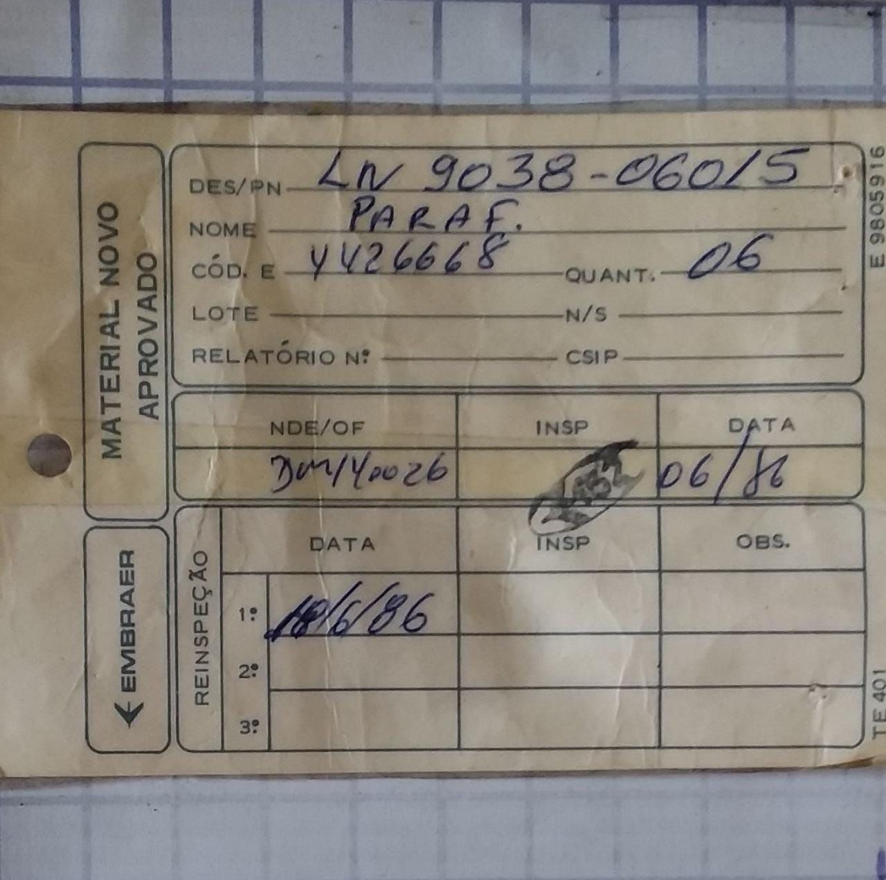 PARAFUSO - LN9038-06015 - Fibraer