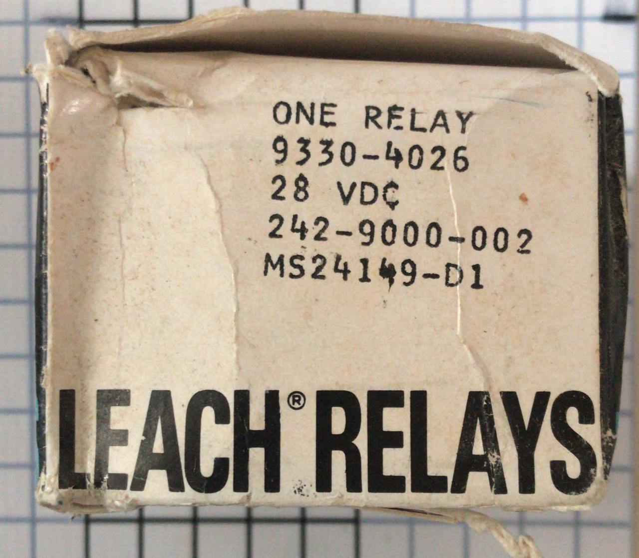 RELÉ - 28V DC- MS24149-D1 - Fibraer