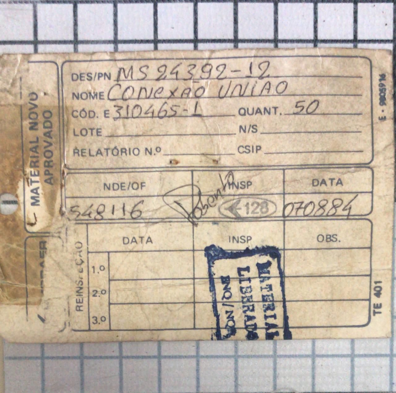 CONEXÃO - MS24392-12 - Fibraer