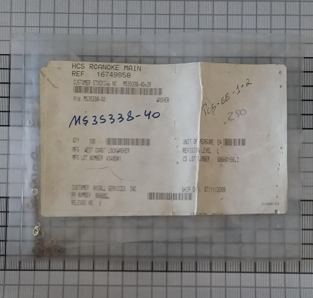 ARRUELA PRESSÃO - MS35338-40 - Fibraer