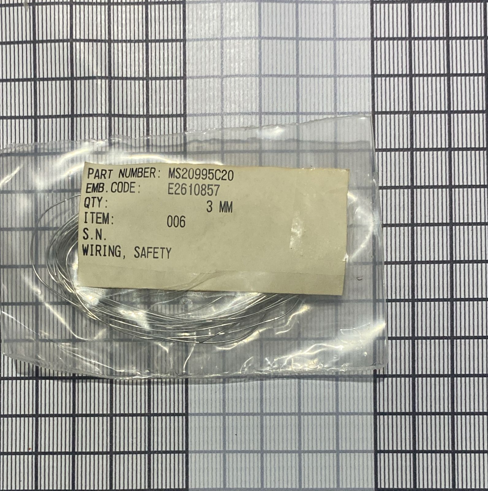 ARAME DE FRENO 0,020" - MS20995C20 - Fibraer