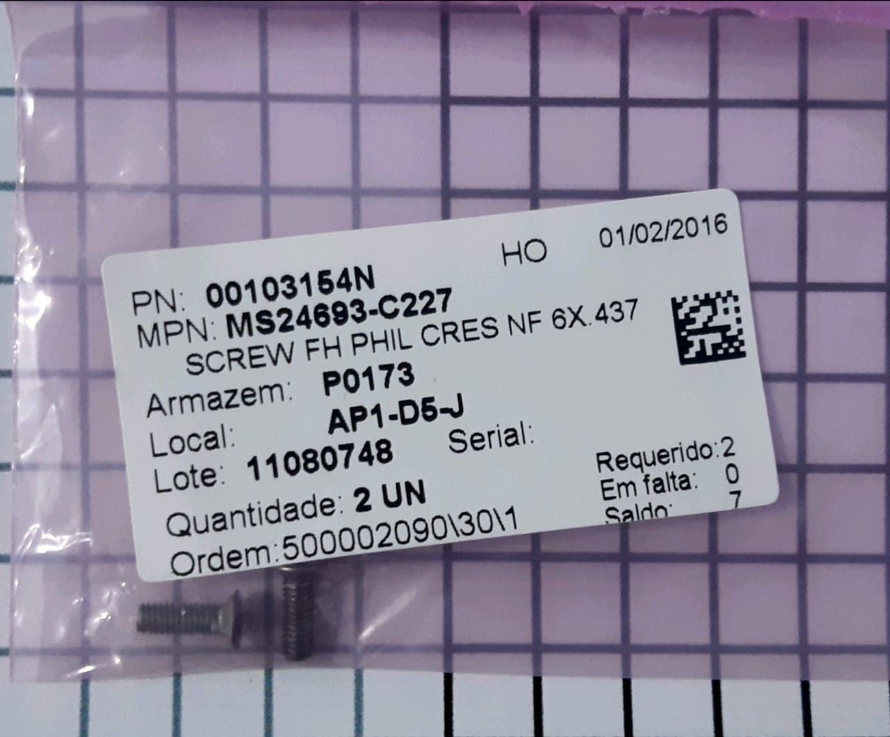 PARAFUSO - MS24693-C227 - Fibraer