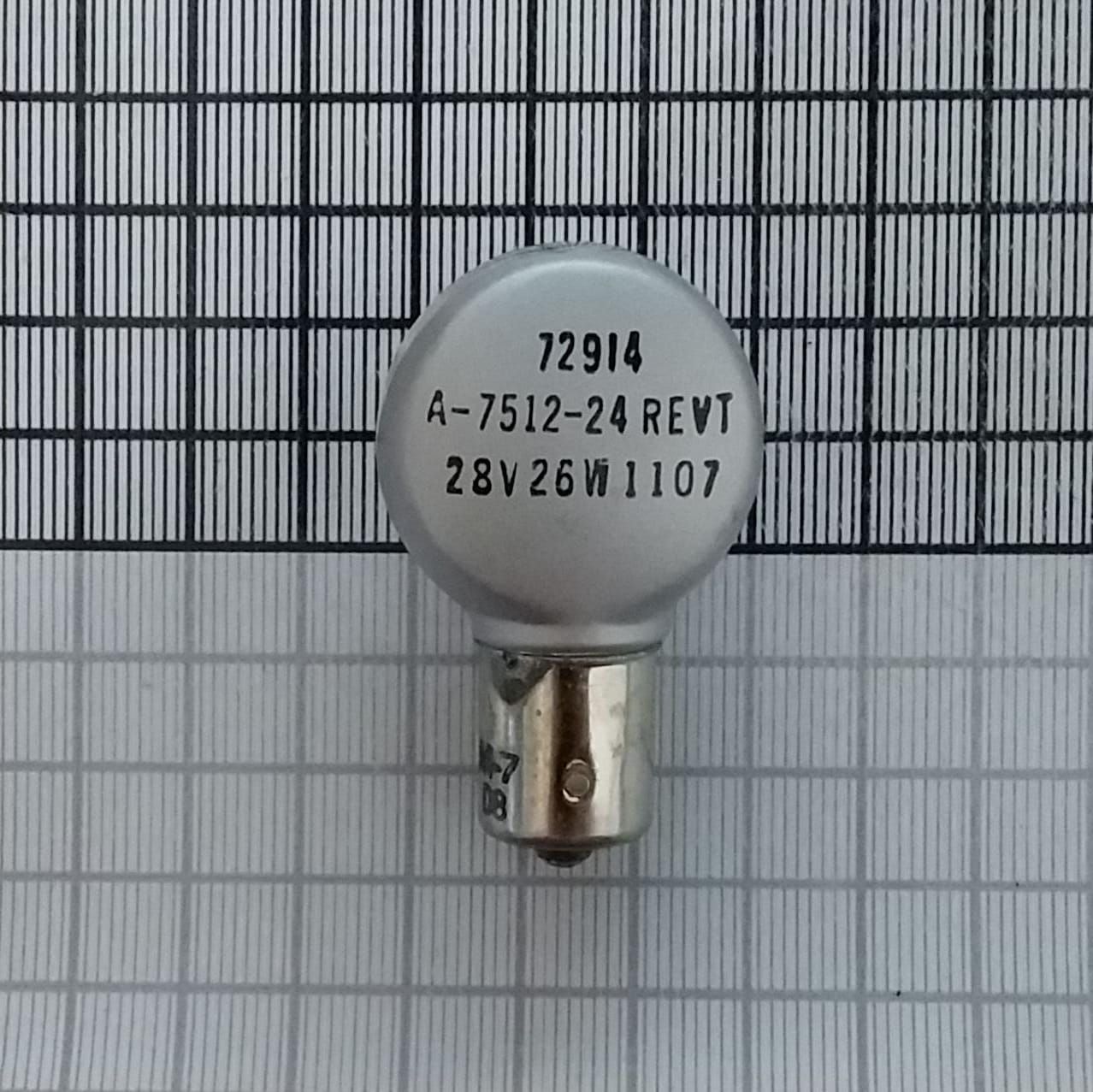 LÂMPADA ESPELHADA 24V - A7512-24 (MS25309-7512 / WL-A-7512-24) - Fibraer