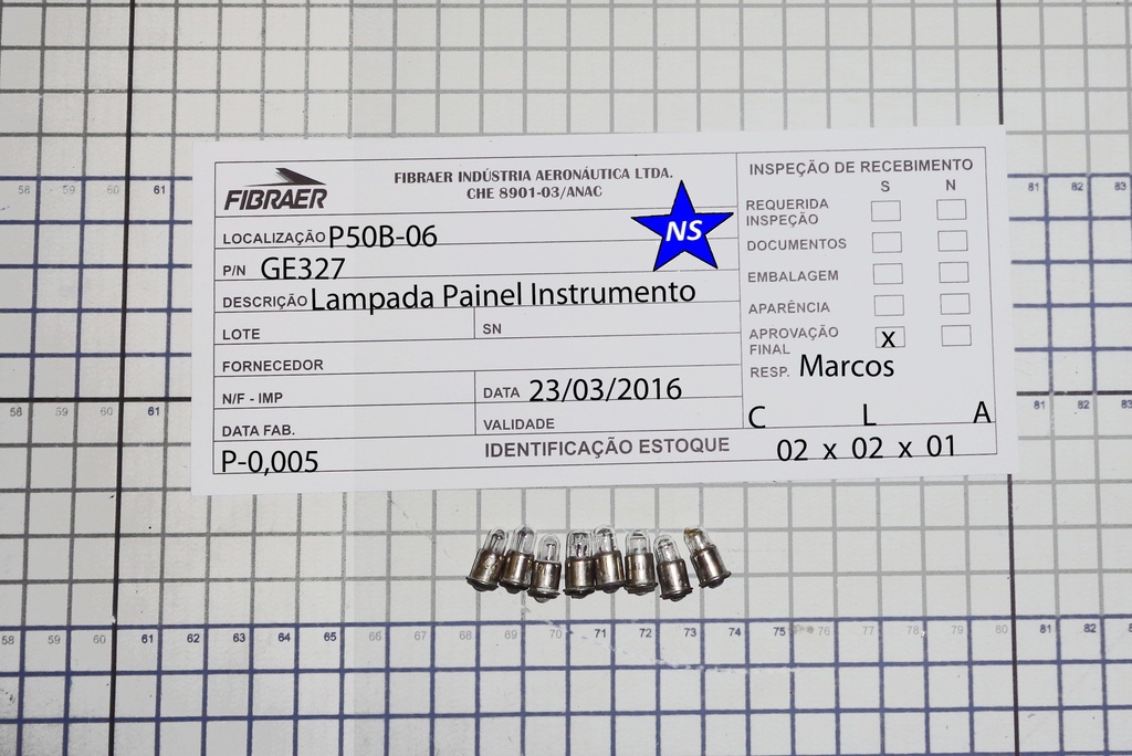 LÂMPADA PAINEL INSTRUMENTO - GE327 - Fibraer