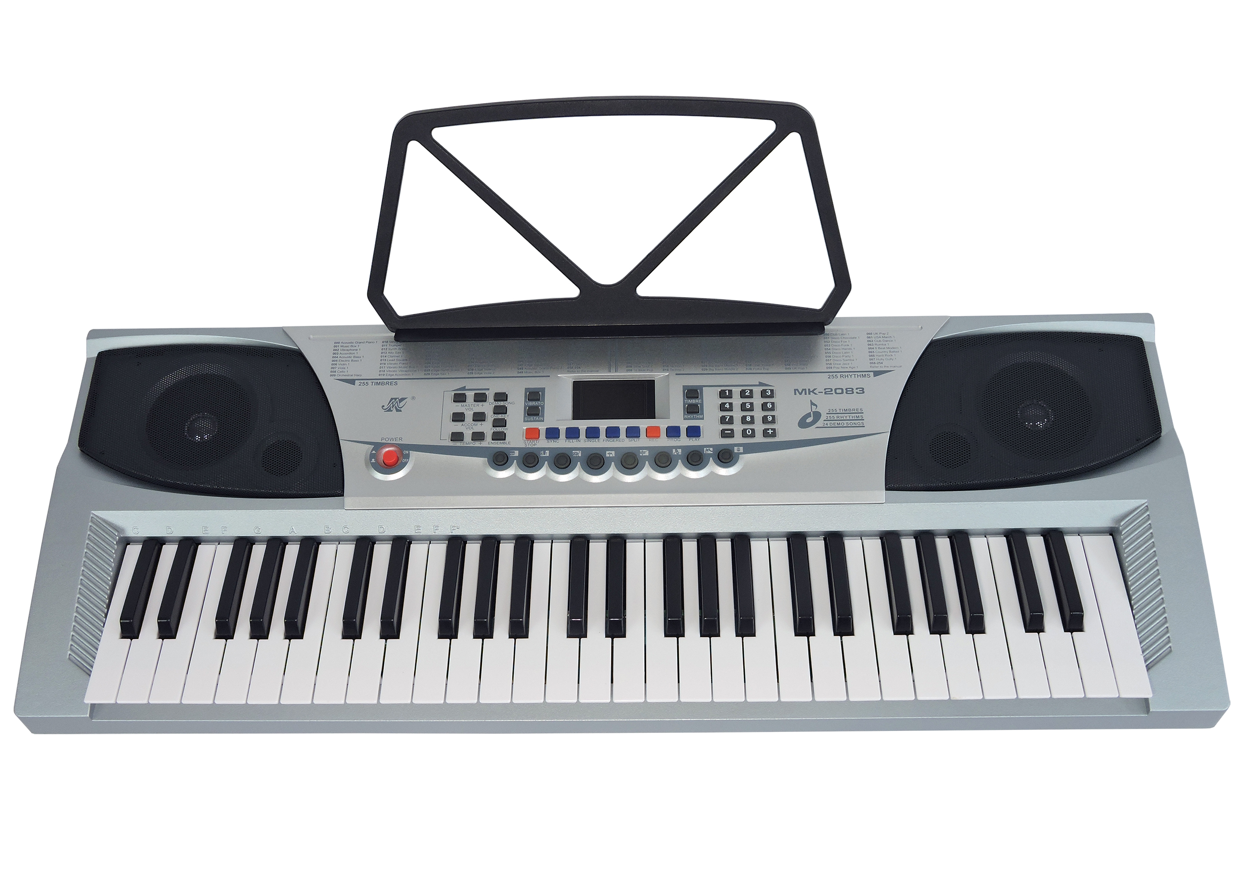Teclado Musical Meike 54 Teclas MK-2083 - Visor LED + Fonte Bivolt ...