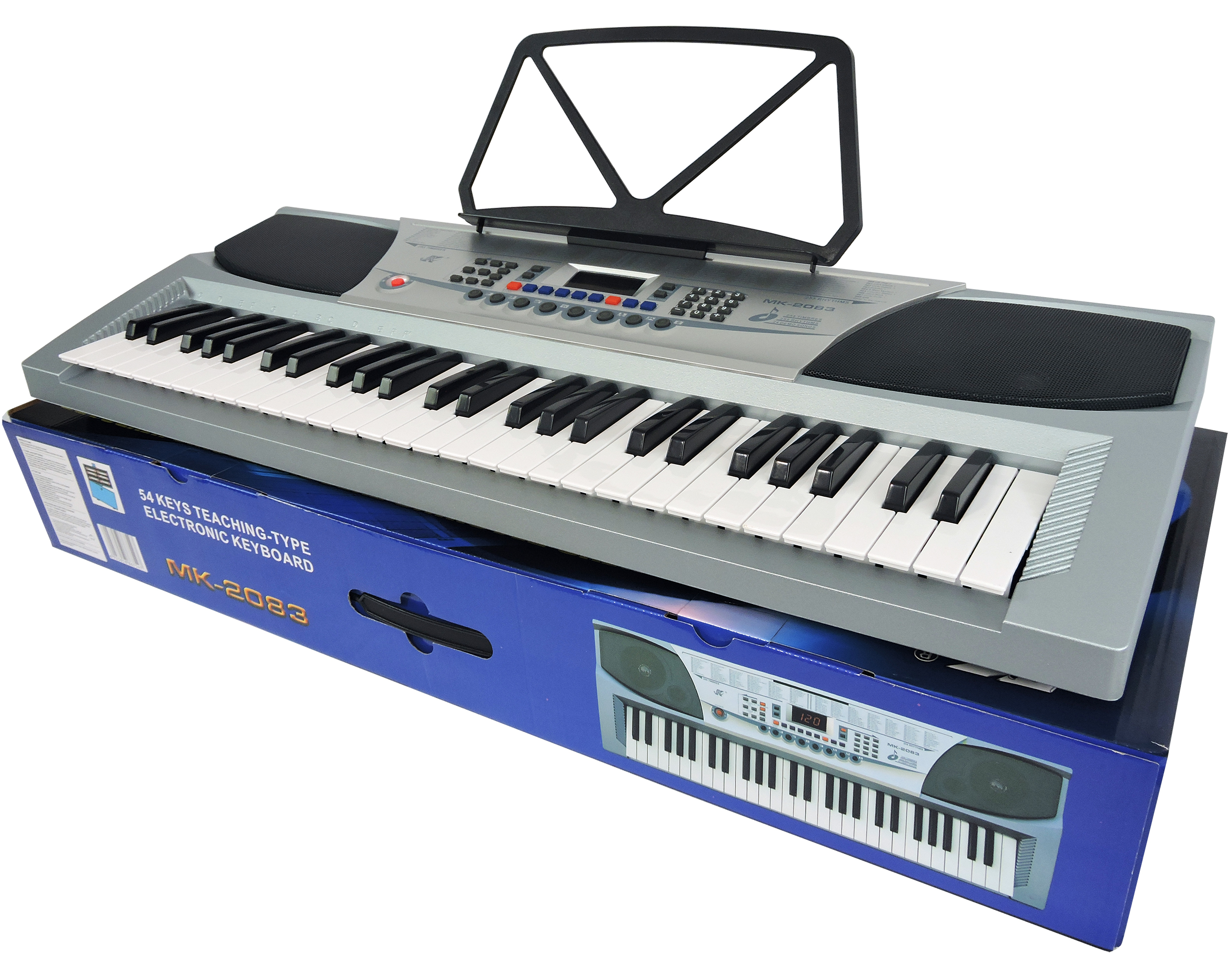 Teclado Musical Meike 54 Teclas MK-2083 - Visor LED + Fonte Bivolt ...
