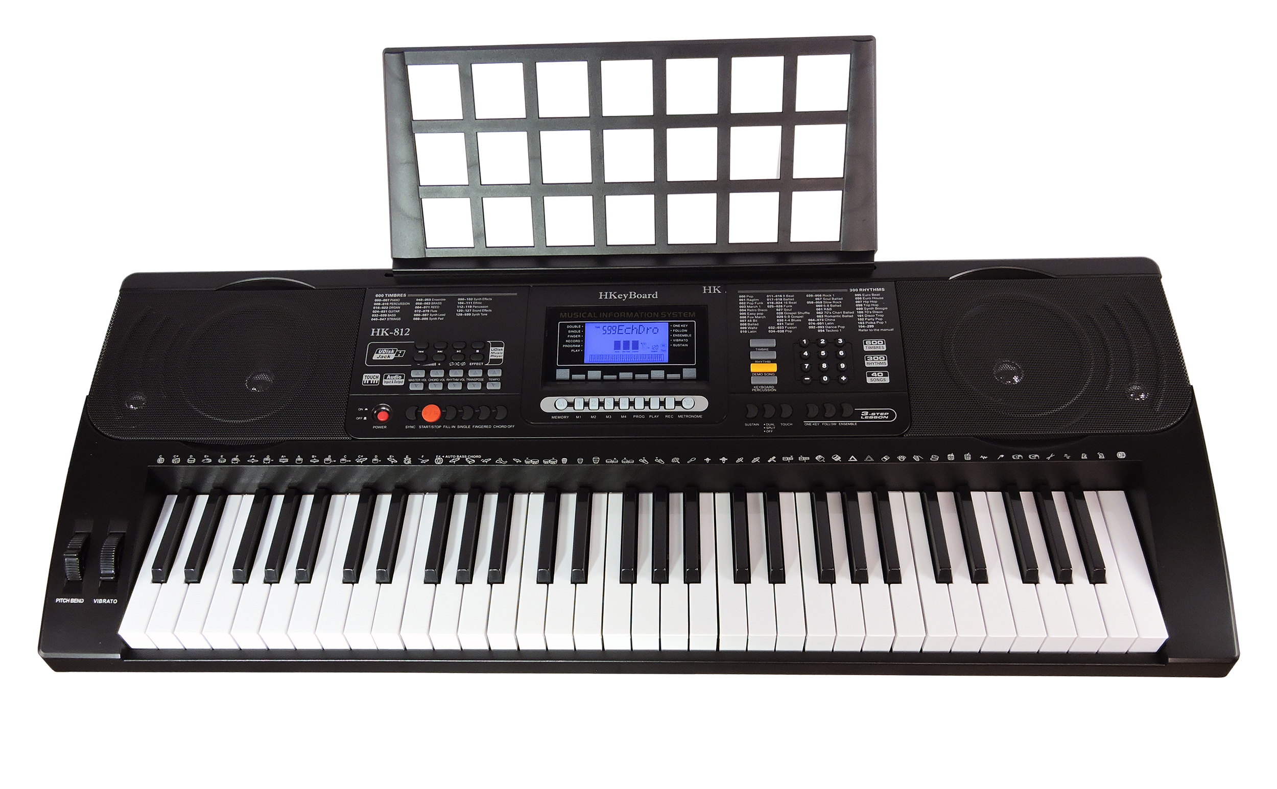 Teclado Musical Arranjador 61 Teclas HK 812 - Sensitive - NewSons ...