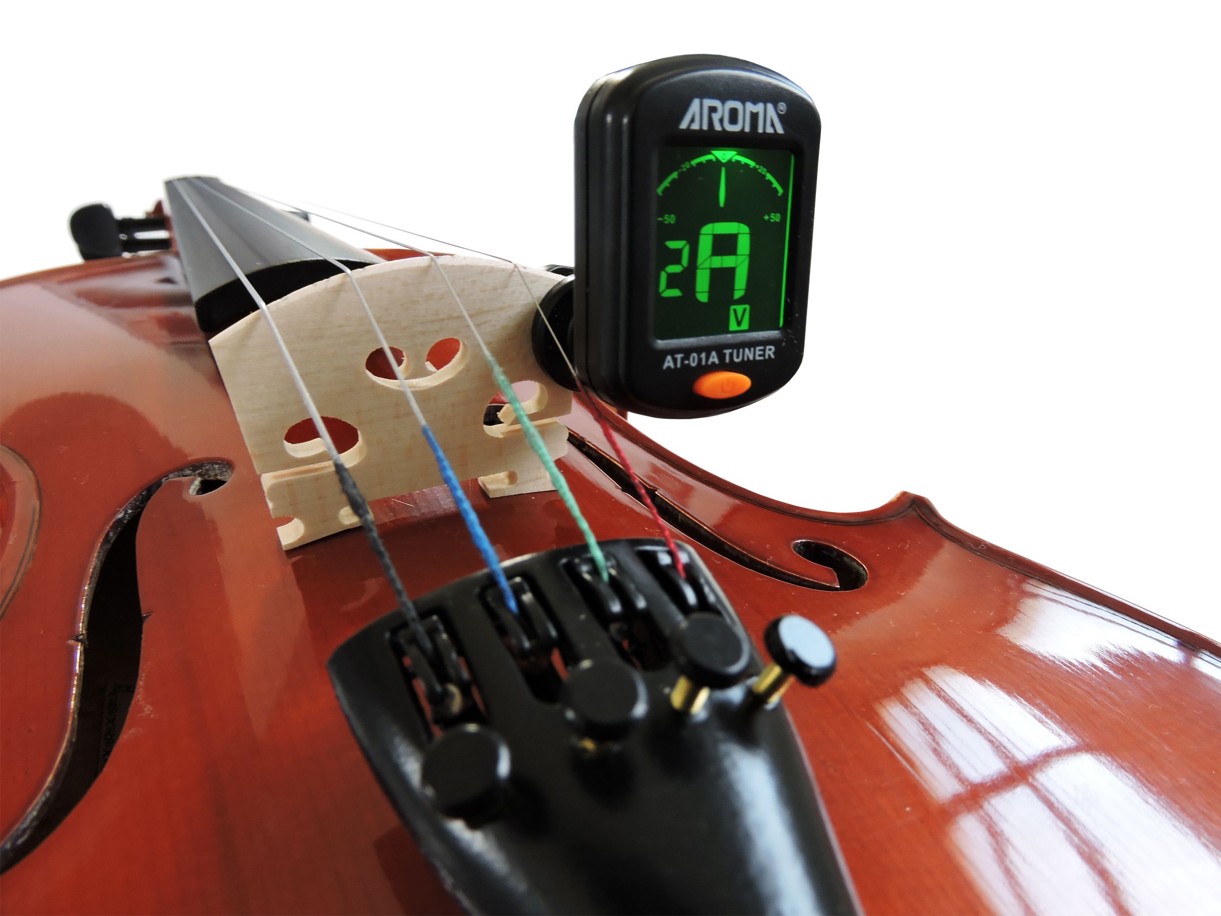 Afinador Digital com Clip - marca Aroma modelo AT-01A Tuner p/ Instrum ...
