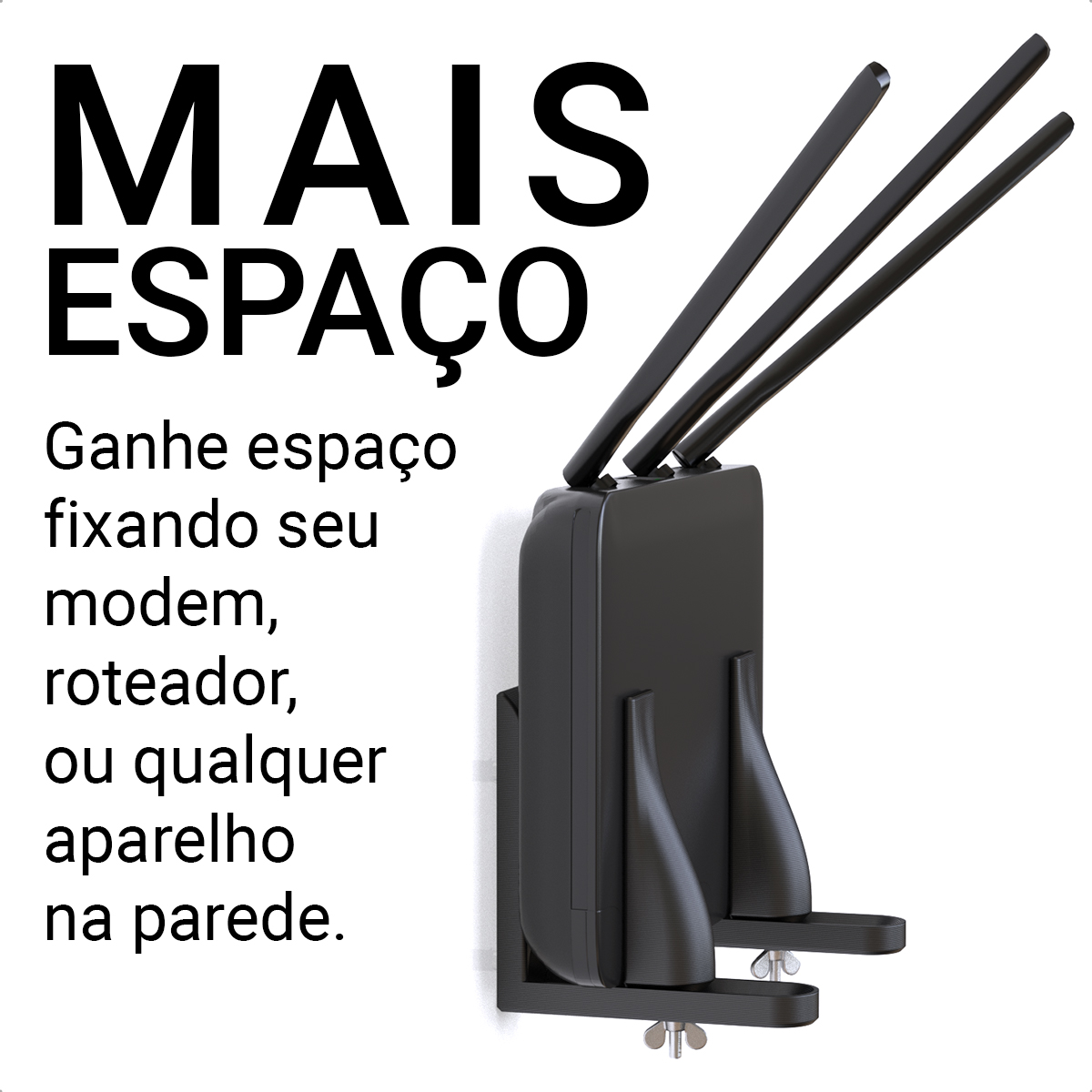 Suporte Parede Roteador Modem Universal Ajustável - Sculpy - Sculpy ...