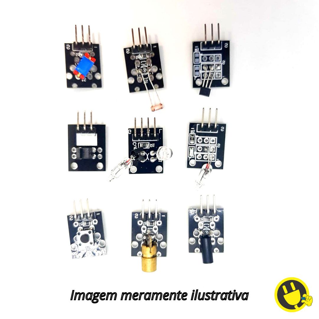 Kit Com 37 Módulos E Sensores Com Caixa Organizadora Arduino E 