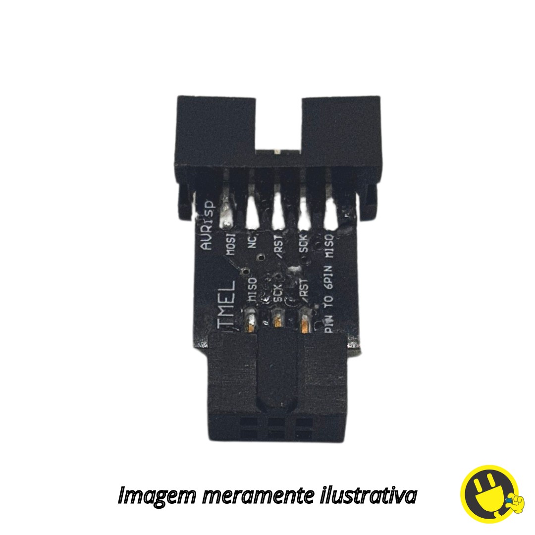 Módulo adaptador USBASP para ATMEL AVR 6 - 10 pinos STK500 - Arduino e ...