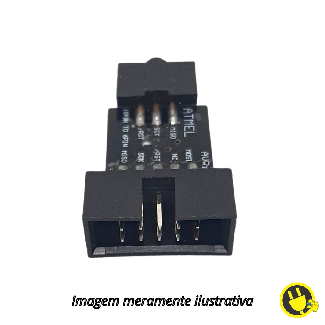 Módulo adaptador USBASP para ATMEL AVR 6 - 10 pinos STK500 - Arduino e ...