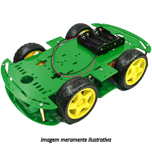 Kit Chassi Carro 4WD 4 Rodas Robótica Arduino - SmartProjects Brasil ...