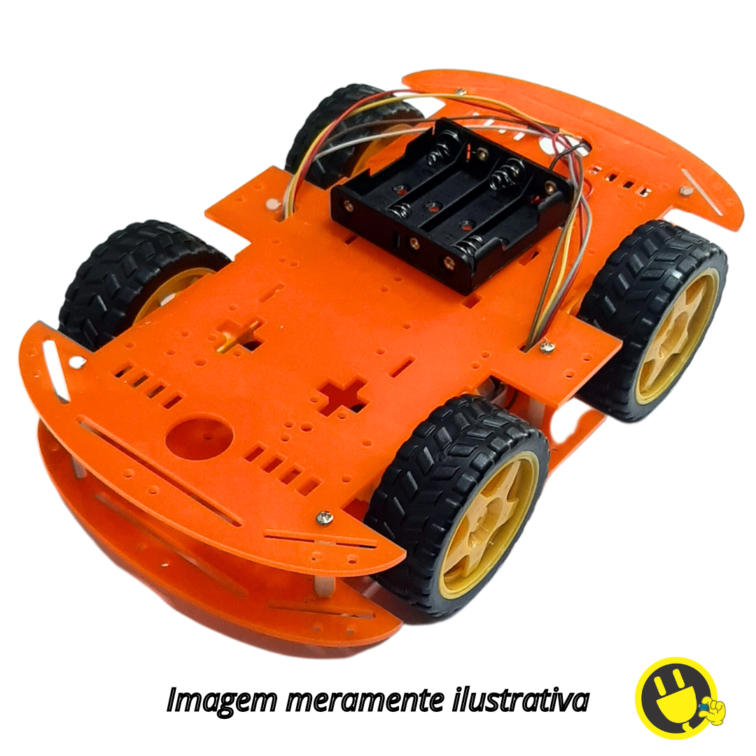 Kit Chassi Carro 4WD 4 Rodas Robótica Arduino - SmartProjects Brasil ...