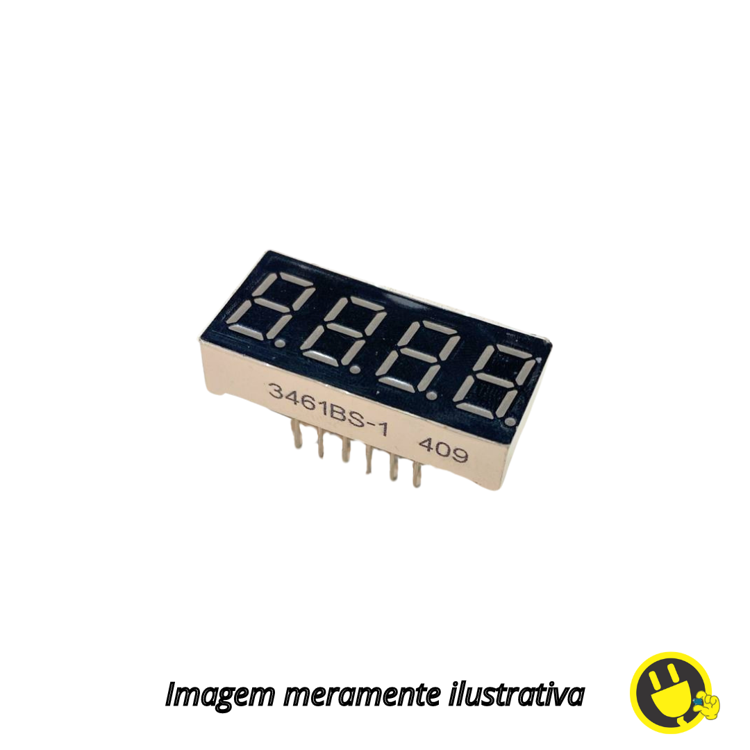 Display 7 Segmentos 4 Dígitos Anodo Comum 0.36" - SmartProjects Brasil ...