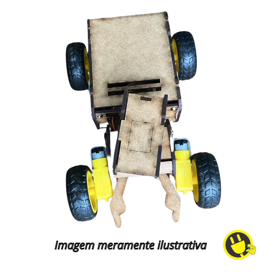 Chassi 4 Rodas Robô Garra PioneerDS 2 em 1 - Arduino e Raspberry em ...