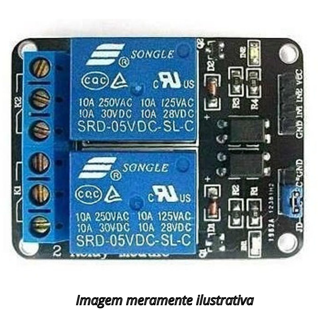 Módulo Relé 2 Canais 5V - SmartProjects Brasil | Componentes ...