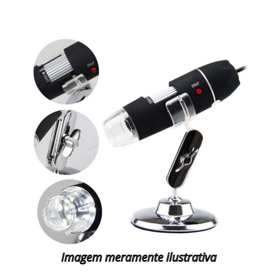 Microscópio Digital Lupa USB Zoom 1000x - SmartProjects Brasil ...