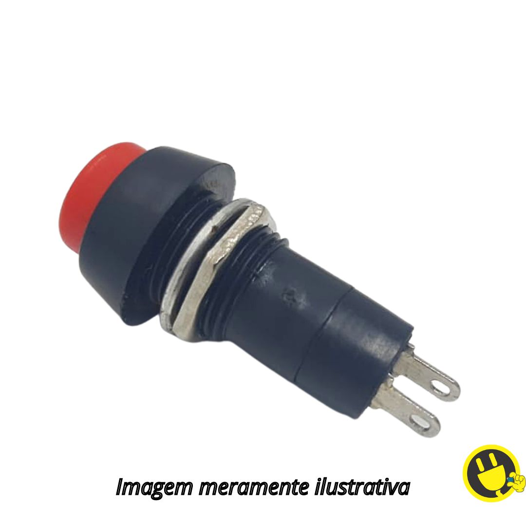 Chave Botão PBS-11A 2 Termeinais Com Trava Vermelho - SmartProjects ...