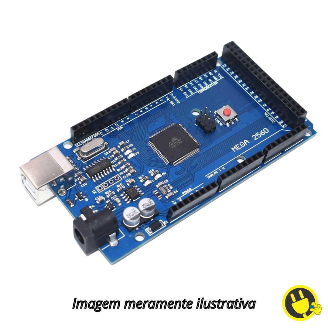 Arduino Mega R3 CH340 + Cabo USB - SmartProjects Brasil | Componentes ...