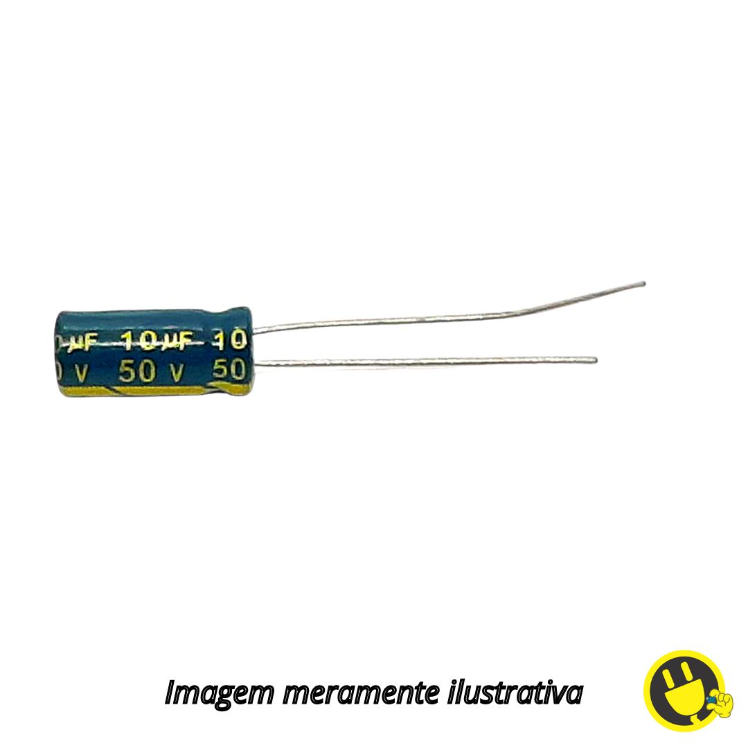 Capacitor eletrolitico 10uF 50V - SmartProjects Brasil | Componentes ...