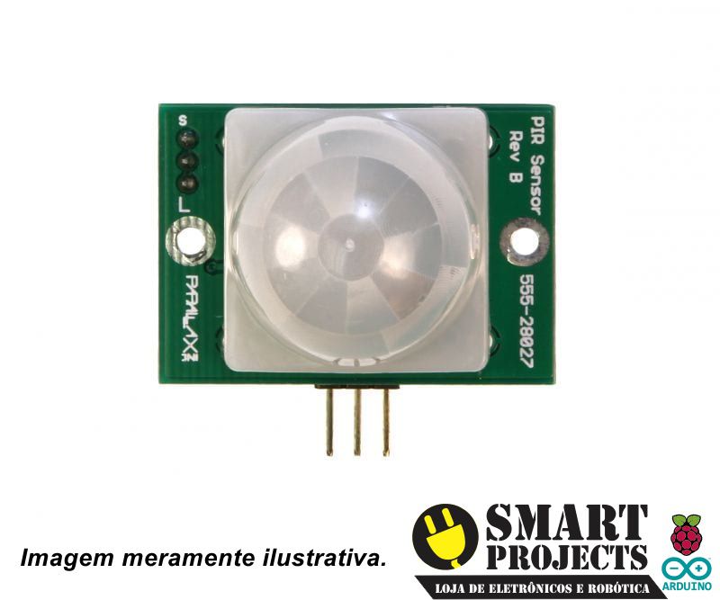 Sensor de movimento Parallax PIR-Rev B - Arduino e Raspberry em Manaus é na Smart Projects!