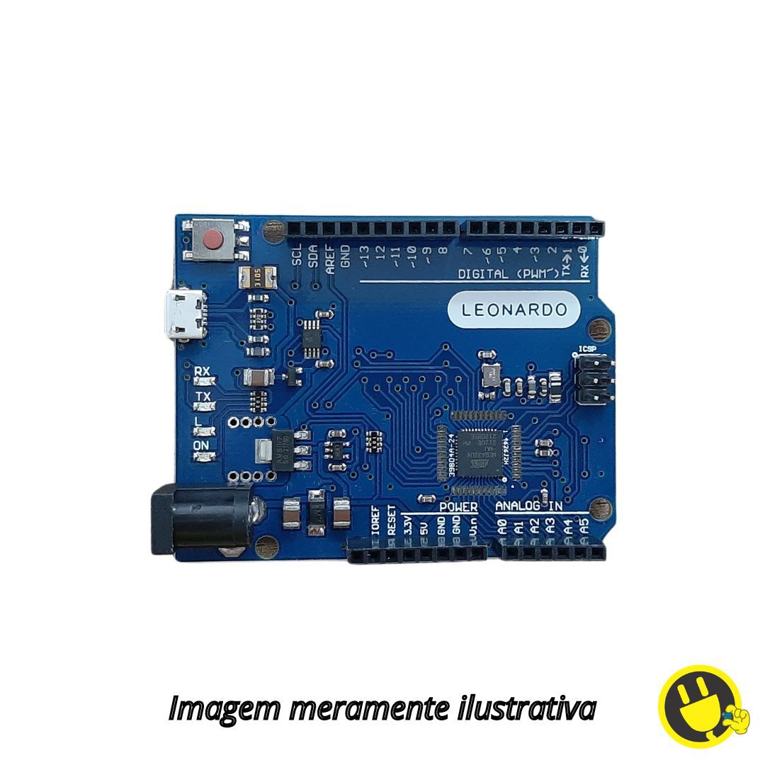 Arduino Leonardo R3 com Cabo USB - Arduino e Raspberry em Manaus é na Smart Projects!
