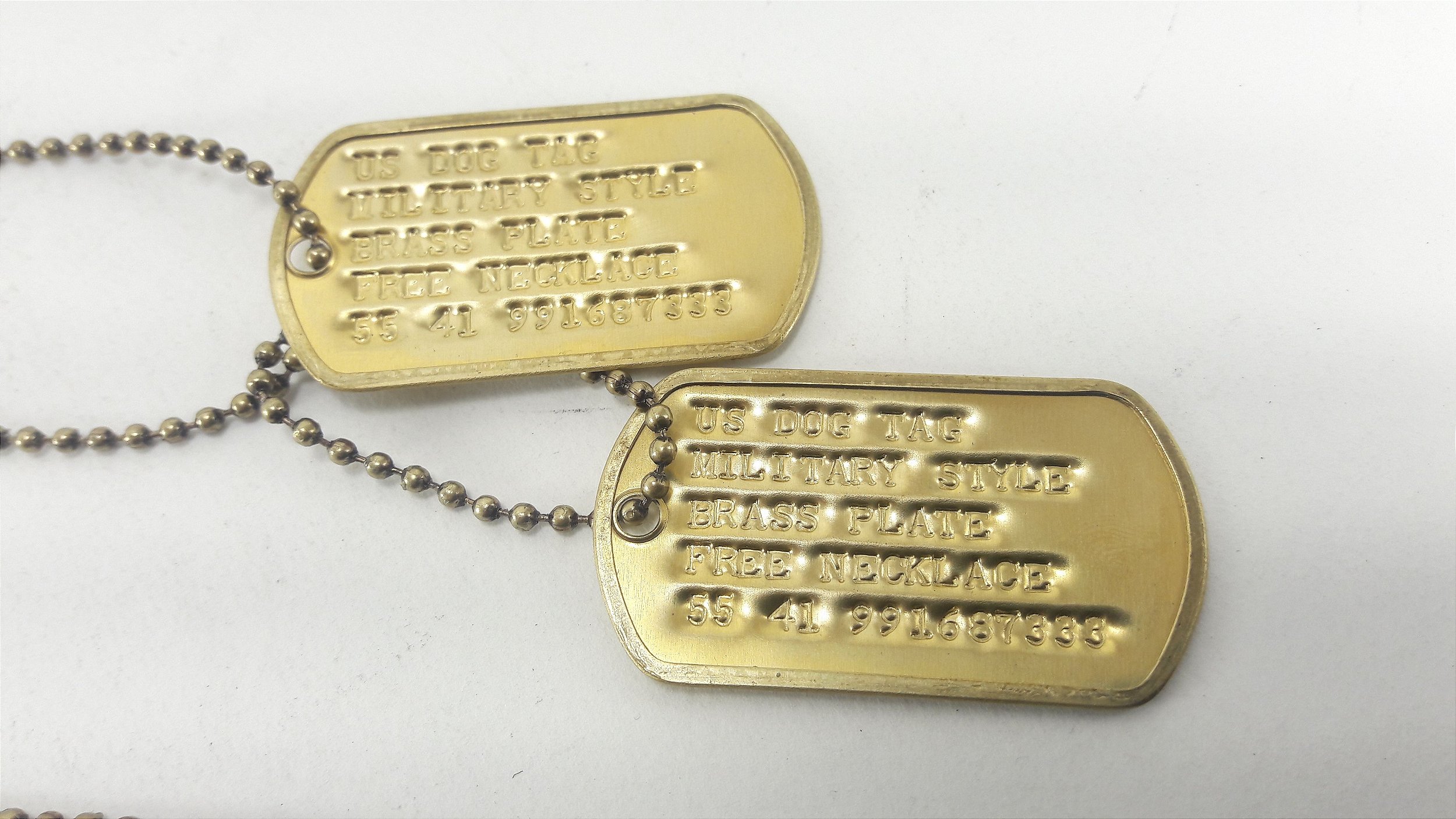 Dog Tag Original U.S. Army com Gravação - Latão - RangerMil - Peças e ...