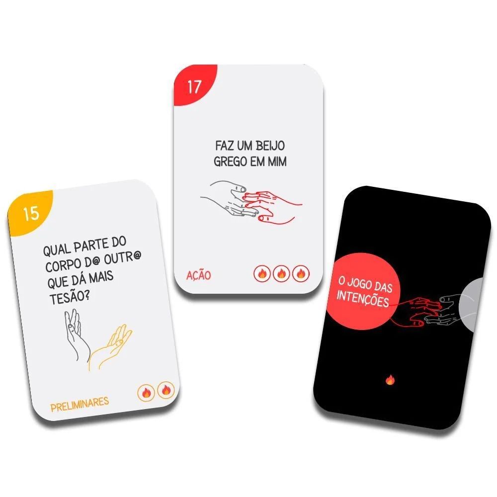 JOGO DAS INTENÇÕES BARALHO ÍNTIMO 85 CARTAS - Ninguém Vai Saber Sex Shop