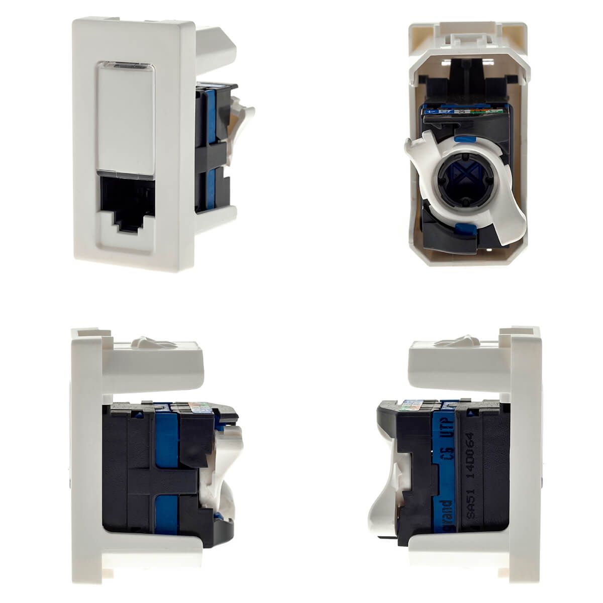 Tomada RJ45 Cat6 Fêmea Ethernet Branca Dupla Pial Plus+ Legrand ...