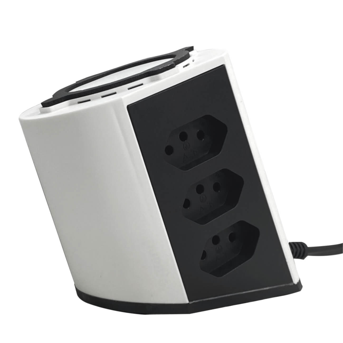 Extensão Tower Carregador por Indução + USB Tipo C+A Tomada Tripla ...