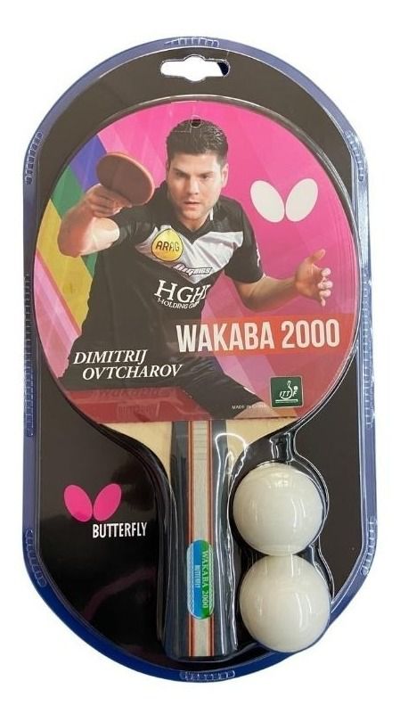 Raquete Butterfly Wakaba 2000 Tênis De Mesa + 02 Bolas - Tênis de Mesa Store - Loja de Produtos ...
