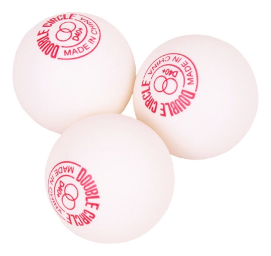 20 Bolinhas Tênis Mesa D40+ Plástico ABS Double Circle Profissional ...
