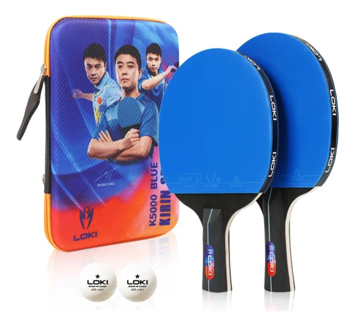 Raquete Profissional Loki K5000 Borrachas (Azul e Preta) Aprovado ITTF - Tênis de Mesa Store ...