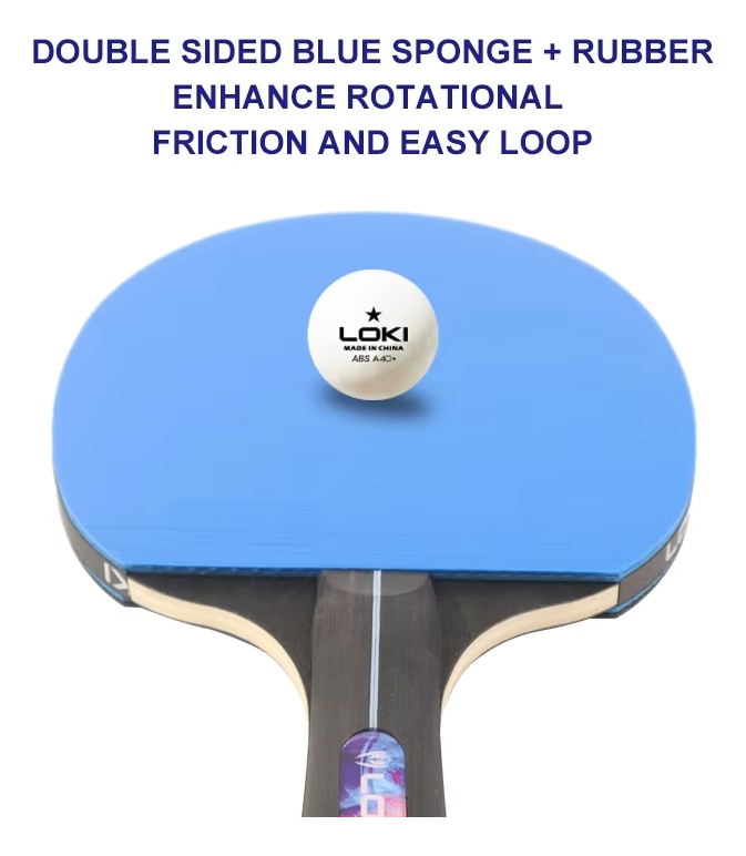 Raquete Profissional Loki K5000 Borrachas (Azul e Preta) Aprovado ITTF - Tênis de Mesa Store ...