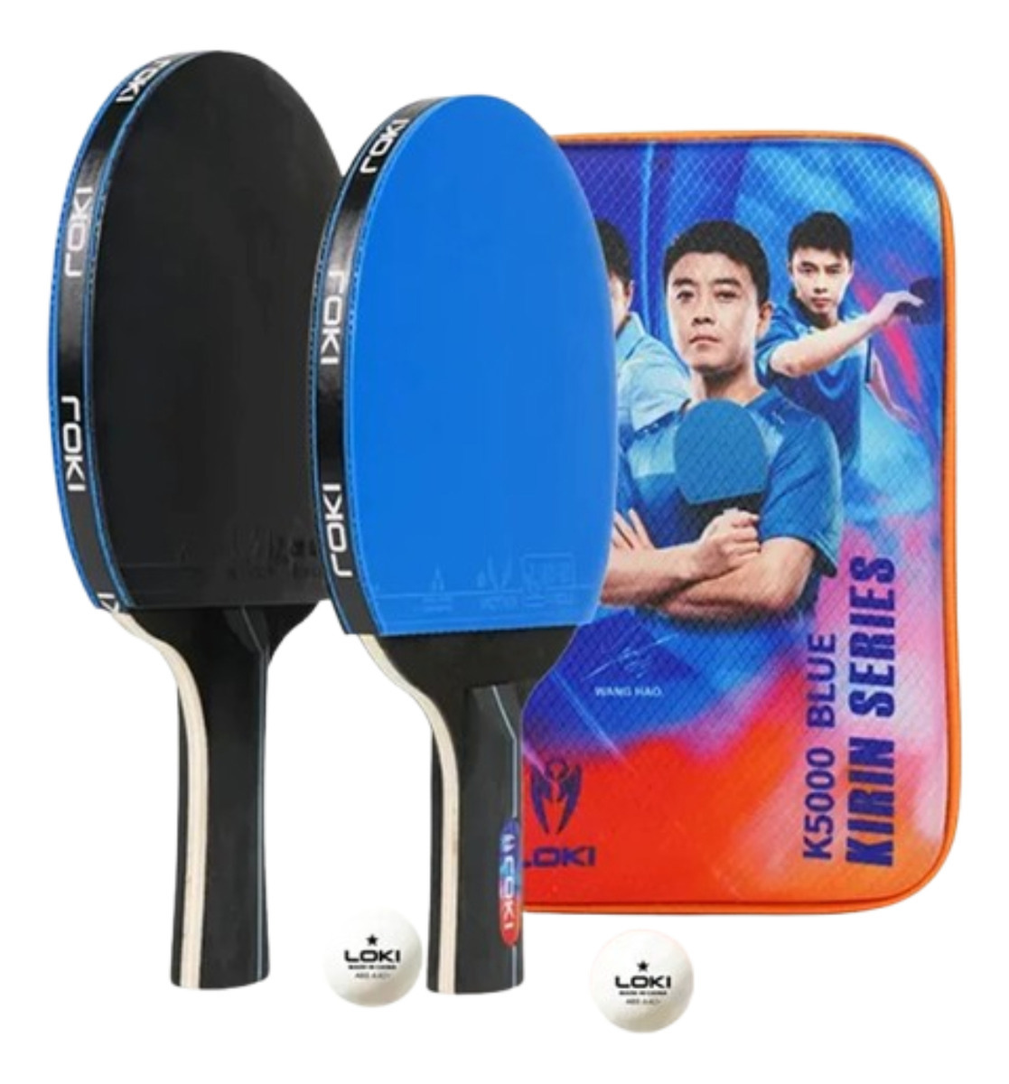 Raquete Profissional Loki K5000 Borrachas (Azul e Preta) Aprovado ITTF - Tênis de Mesa Store ...
