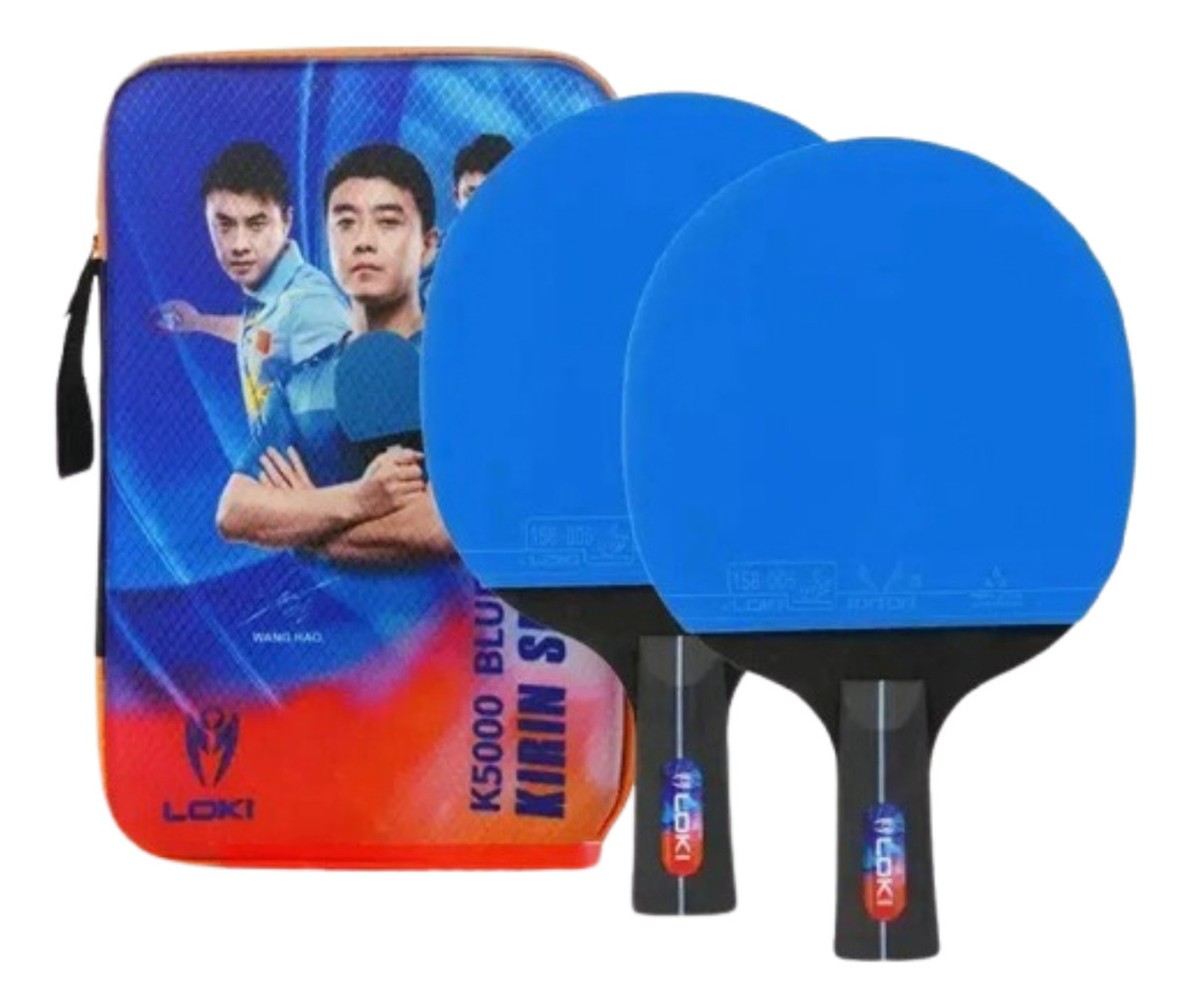 Raquete Profissional Loki K5000 Borrachas (Azul e Preta) Aprovado ITTF - Tênis de Mesa Store ...