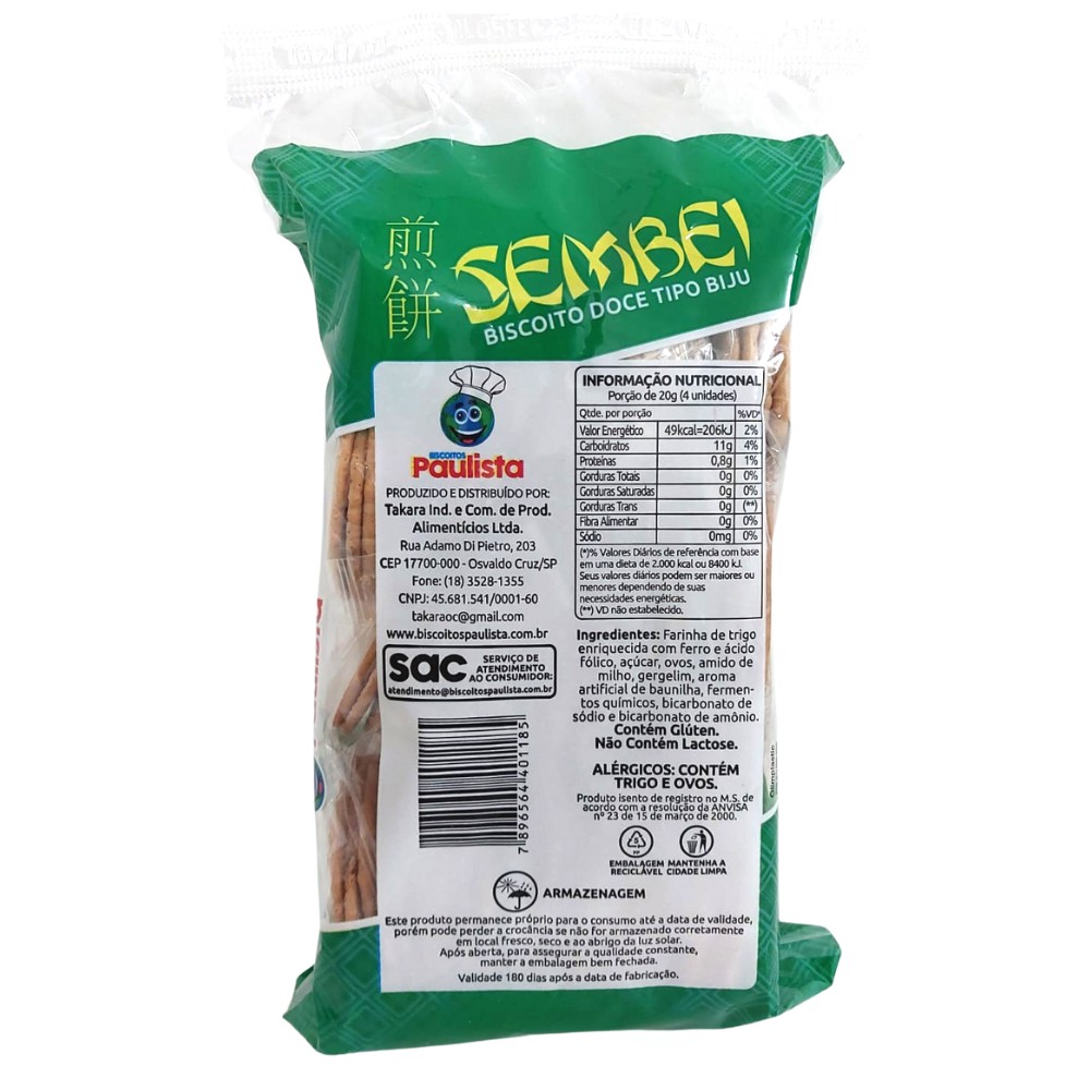 Comprar Sembei Doce Tipo Biju 360g Paulista - Loja Ikebana® Produtos ...