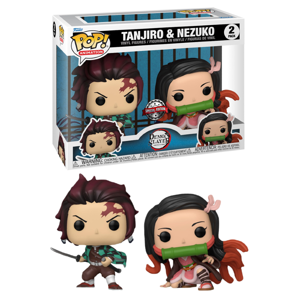 Funko Pop! Demon Slayer Tanjiro & Nezuko 2 Pack Exclusivo Original ...
